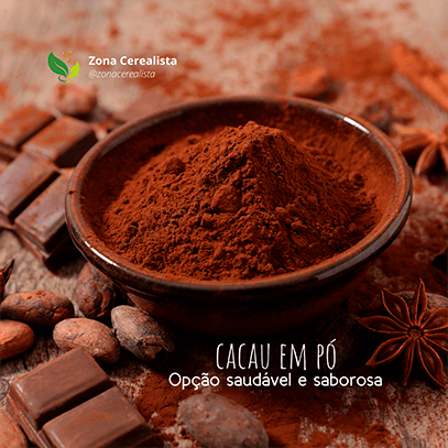 Cacau em pó, opção saudável e saborosa – Zona Cerealista Online