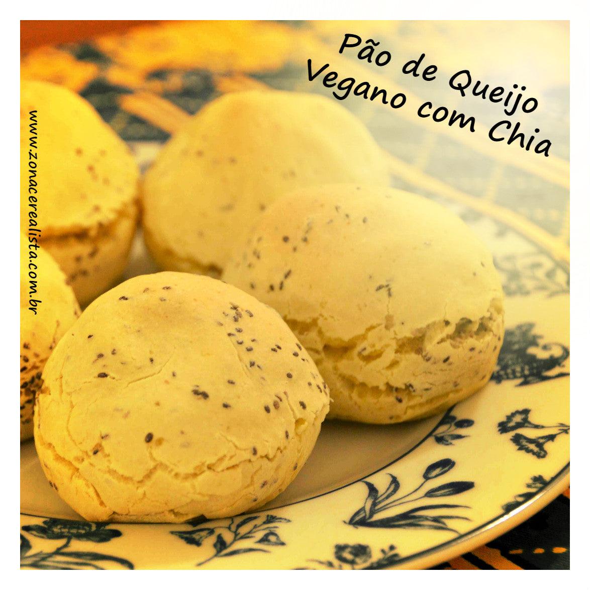 PAO DE QUEIJO VEGANO COM CHIA
